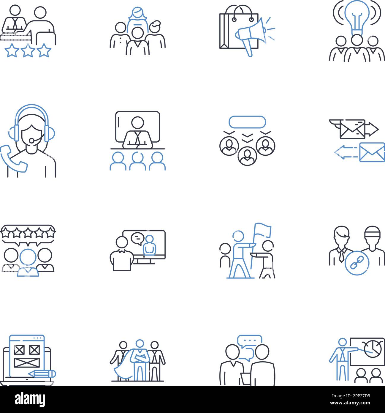 Brand Manager line icons collection. Strategy, Branding, Innovation ...