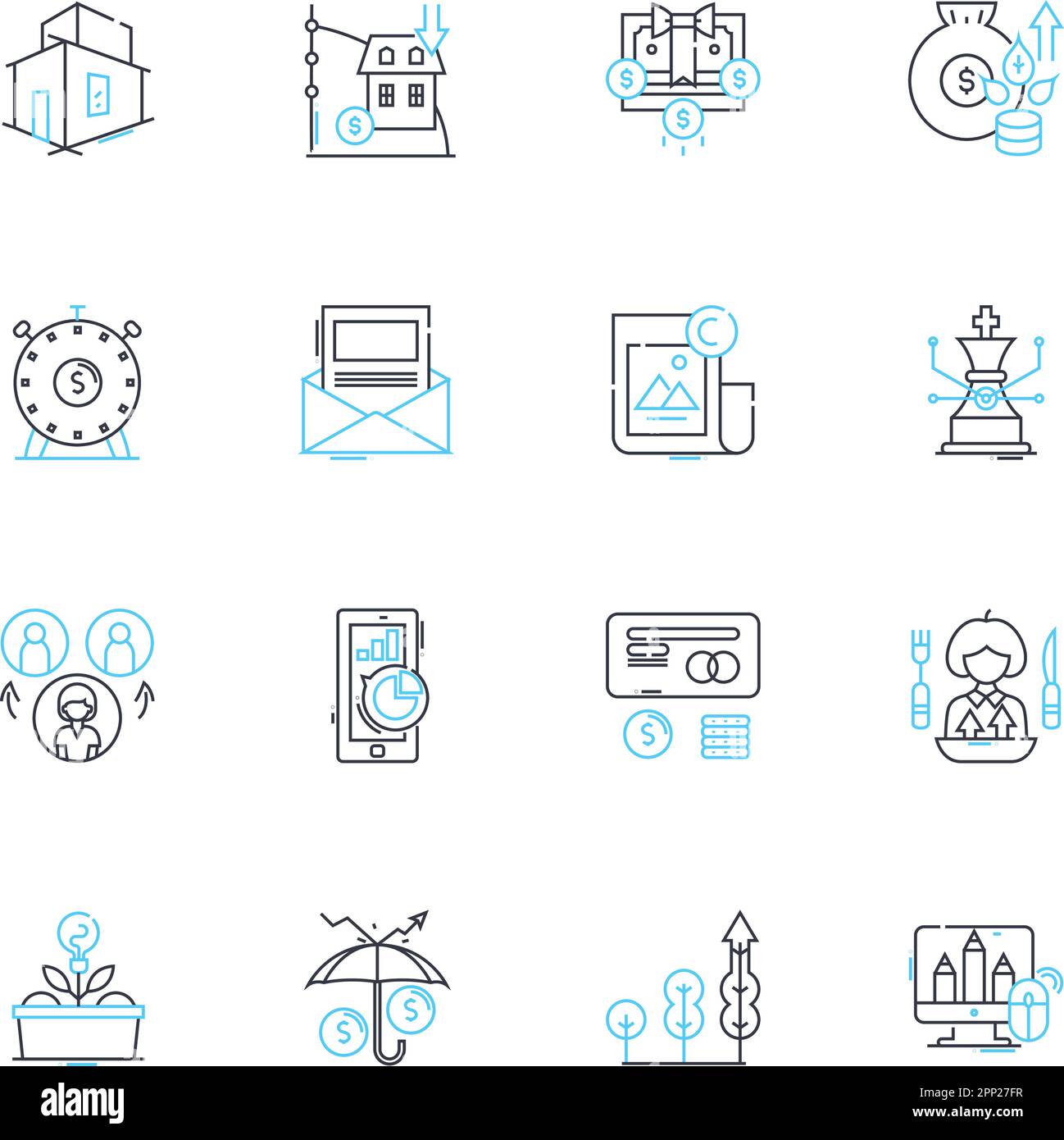 Competitive market linear icons set. Rivalry , Competition , Challenge ...