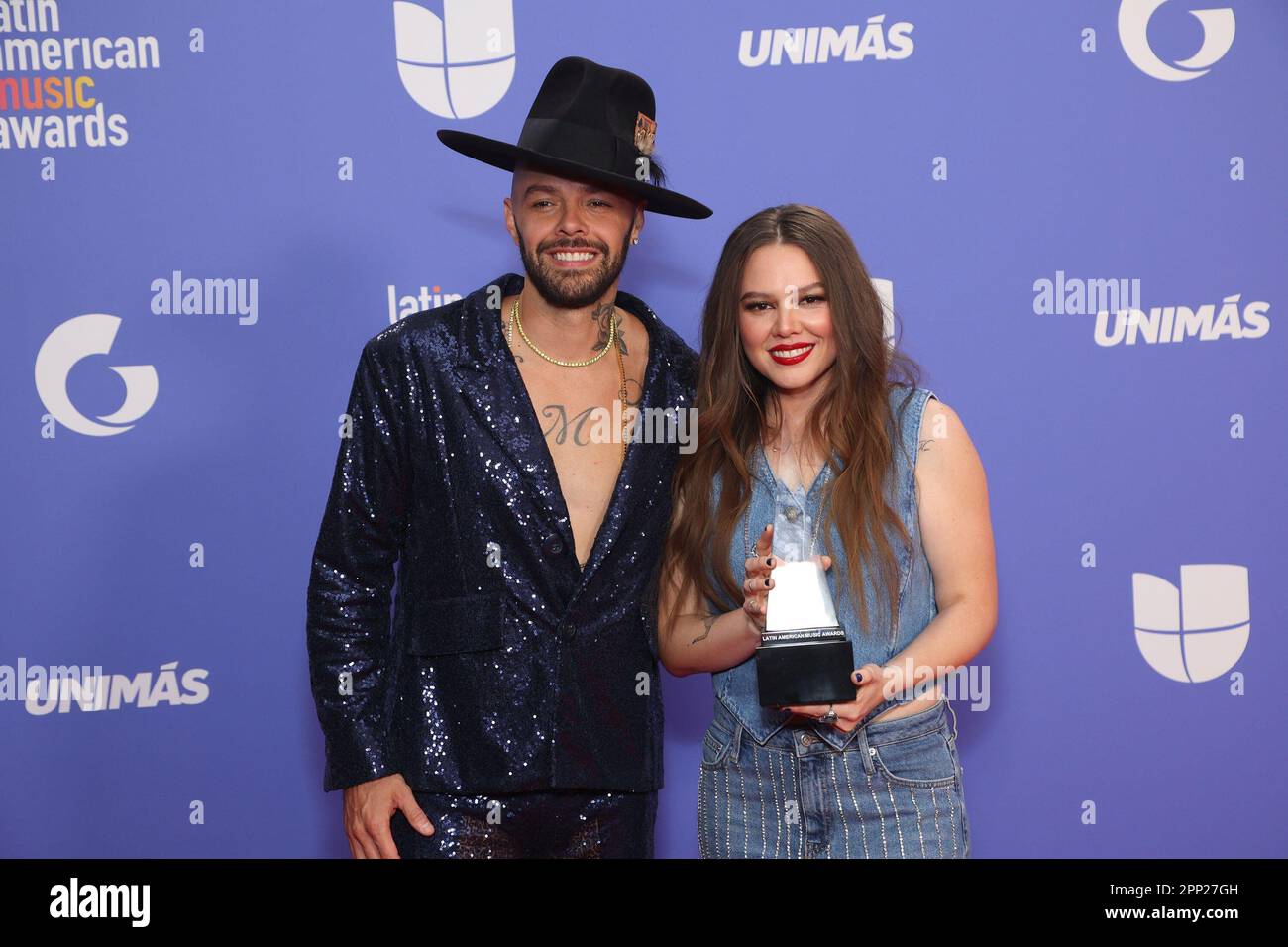 Las Vegas, NV, USA. 20th Apr, 2023. Jesse Huerta, Joy Huerta of Jesse y ...