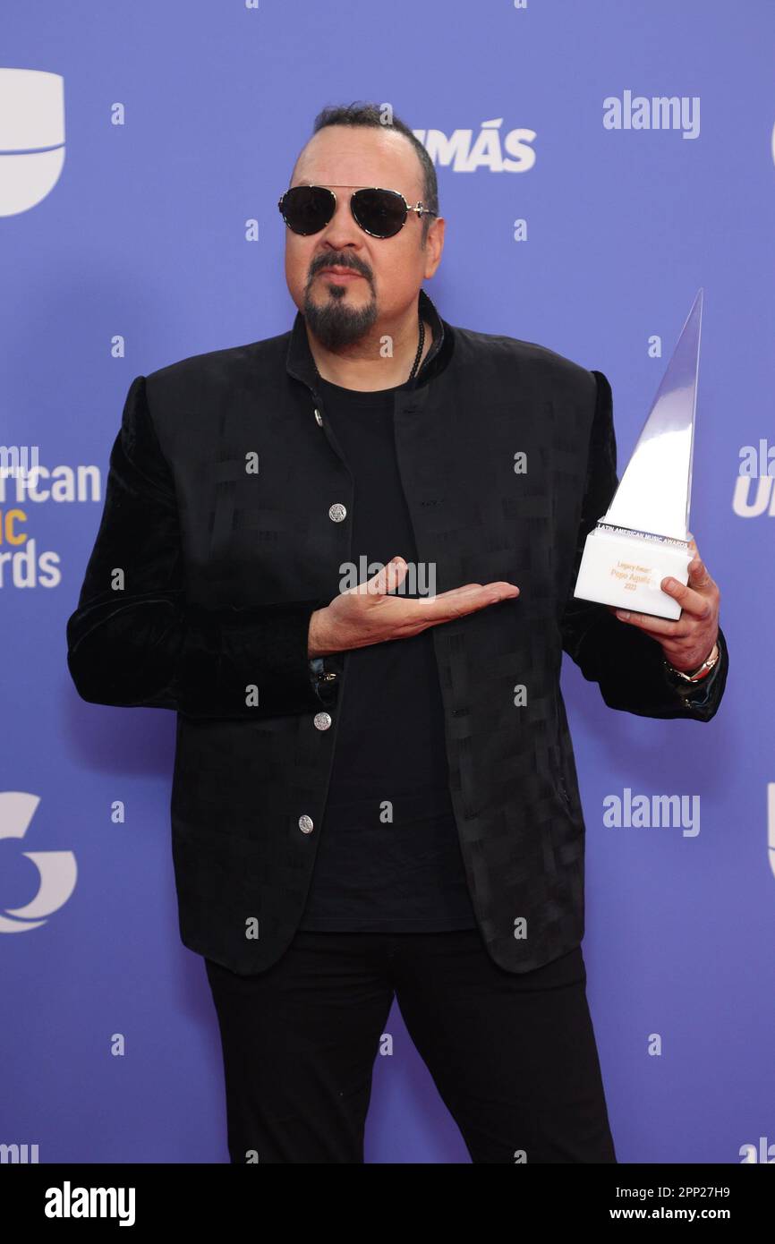 Las Vegas, NV, USA. 20th Apr, 2023. Pepe Aguilar in the press room for ...