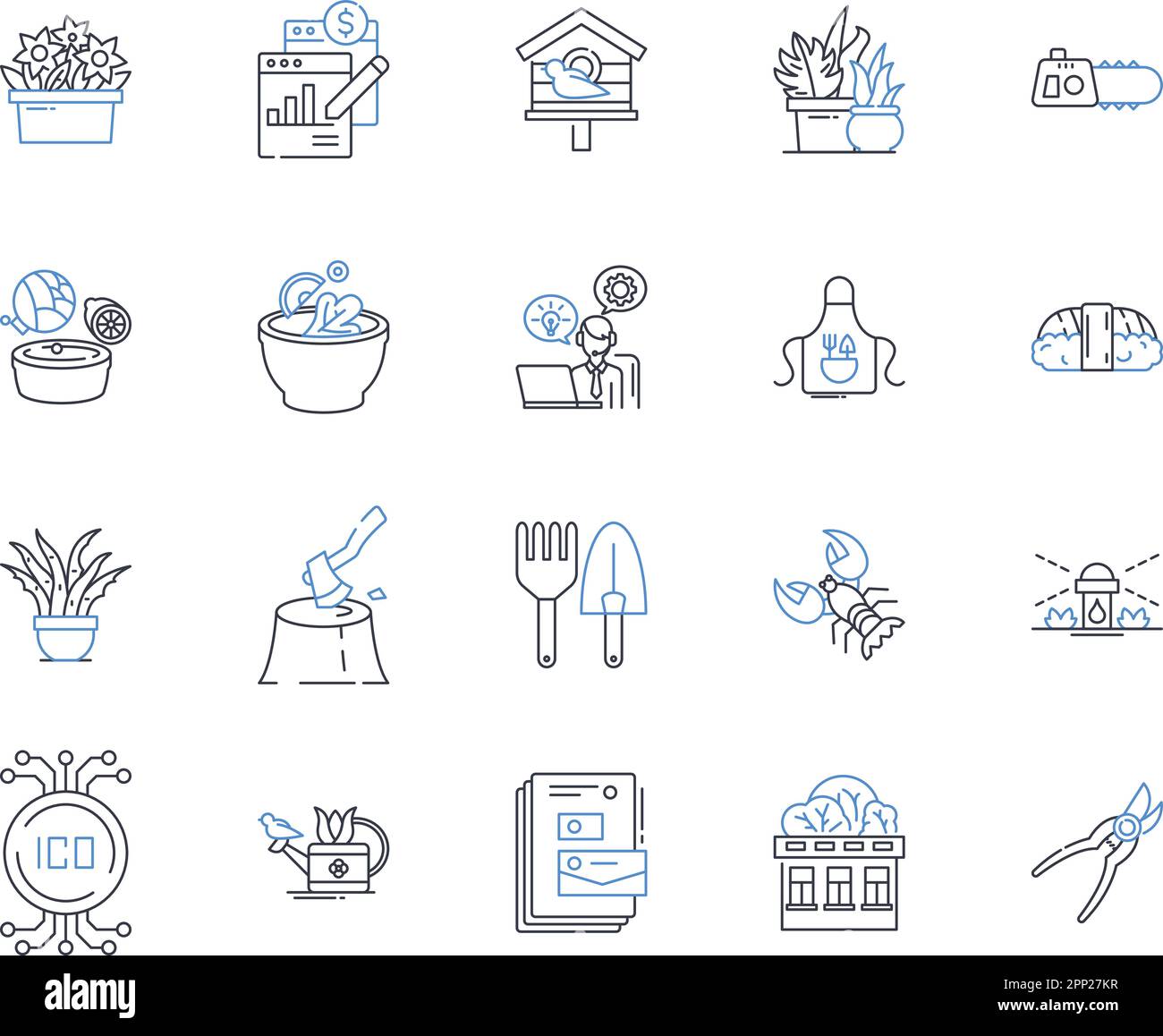 Hospitality management line icons collection. Service, Guest ...