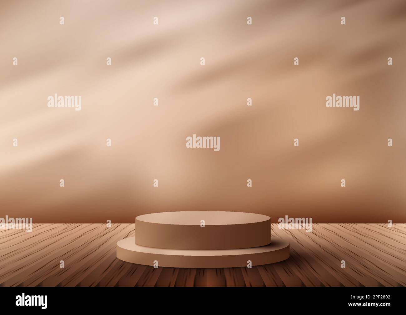 Natural wood podium on Stock Vector Images - Alamy