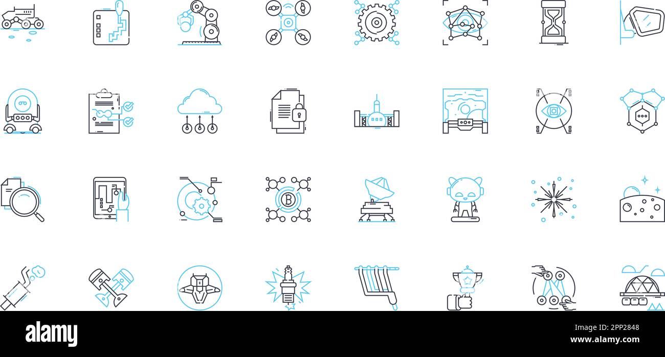 Artificial Intelligence - AI linear icons set. MachineLearning ... Artificial Intelligence - AI linear icons set. MachineLearning ...