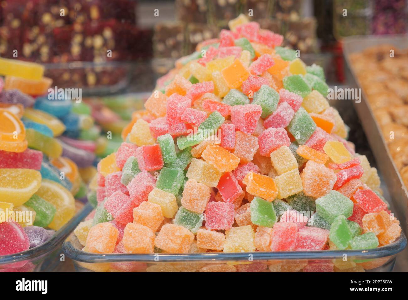 stack of colorful candy sweet jelly Stock Photo - Alamy