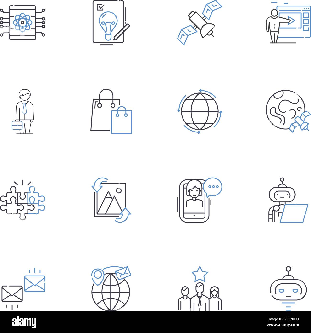 Cutting-edge revolution line icons collection. Innovation, Progress ...