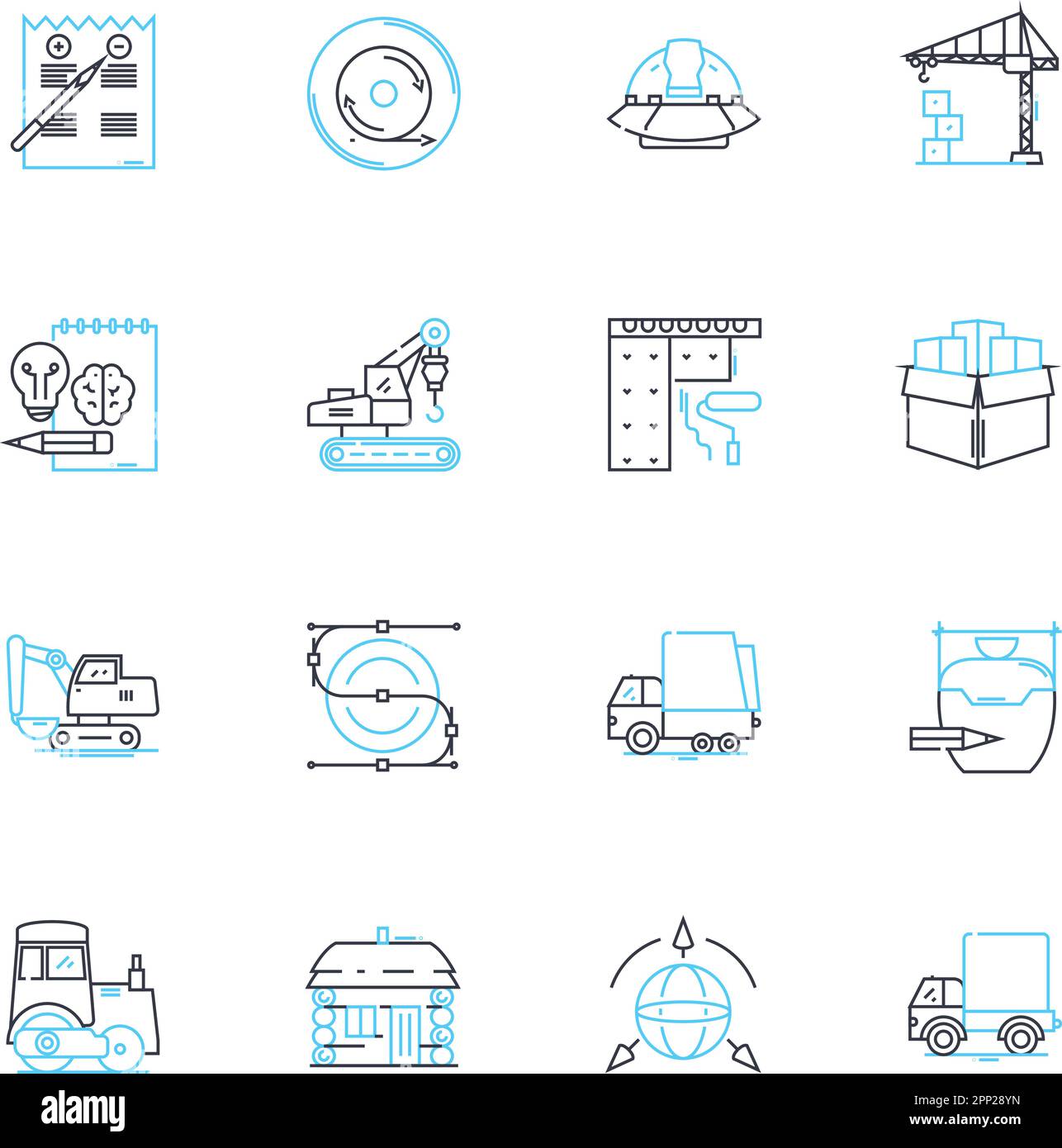 Rural growth linear icons set. Agriculture, Homesteading ...
