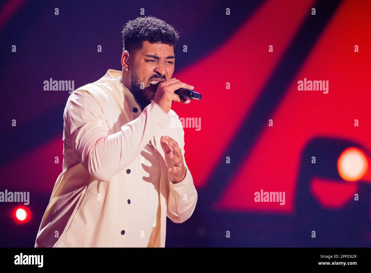 Cologne, Germany. 21st Apr, 2023. Sem Eisinger, winner of "Deutschland ...