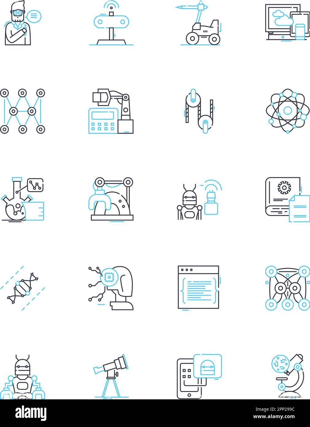 Faux invention linear icons set. Imaginary, Non-existent, Pretend ...