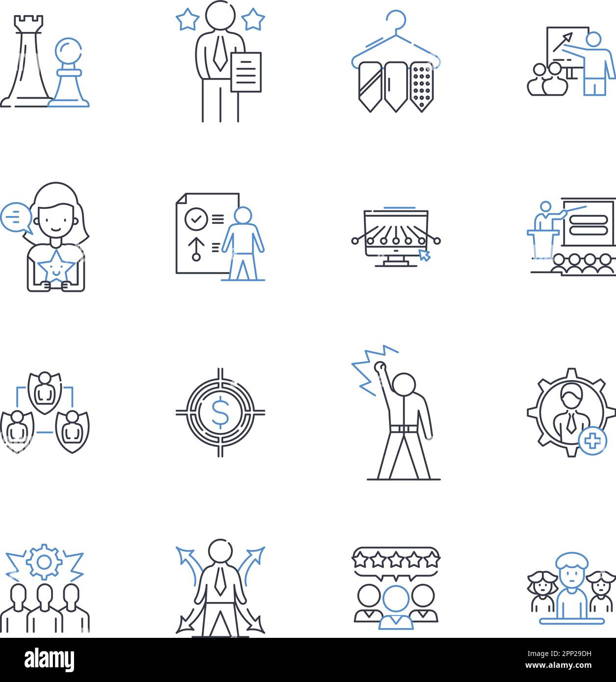 Perseverance line icons collection. Persistence, Determination ...