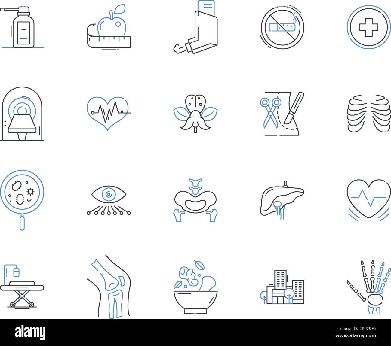 Diagnostic center line icons collection. Diagnosis, Testing, Screening ... Diagnostic center line icons collection. Diagnosis, Testing, Screening ...