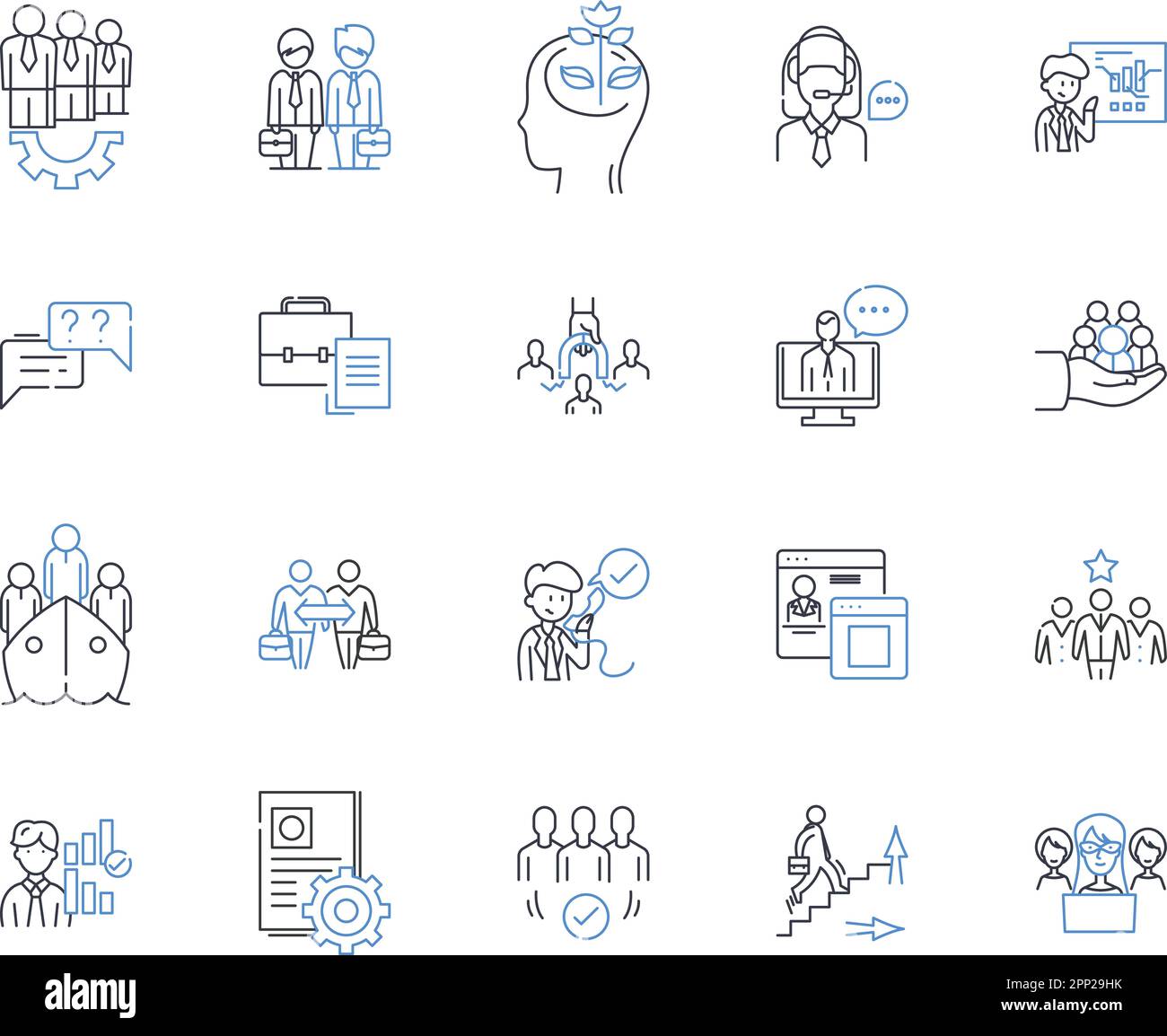 Time Utilization Line Icons Collection Efficiency Productivity