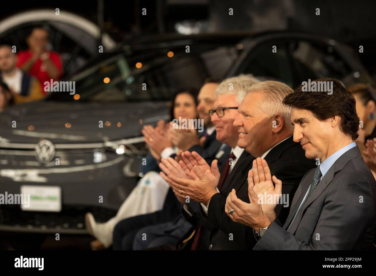 Canada Prime Minister Justin Trudeau, right, and Ontario Premier Doug ...