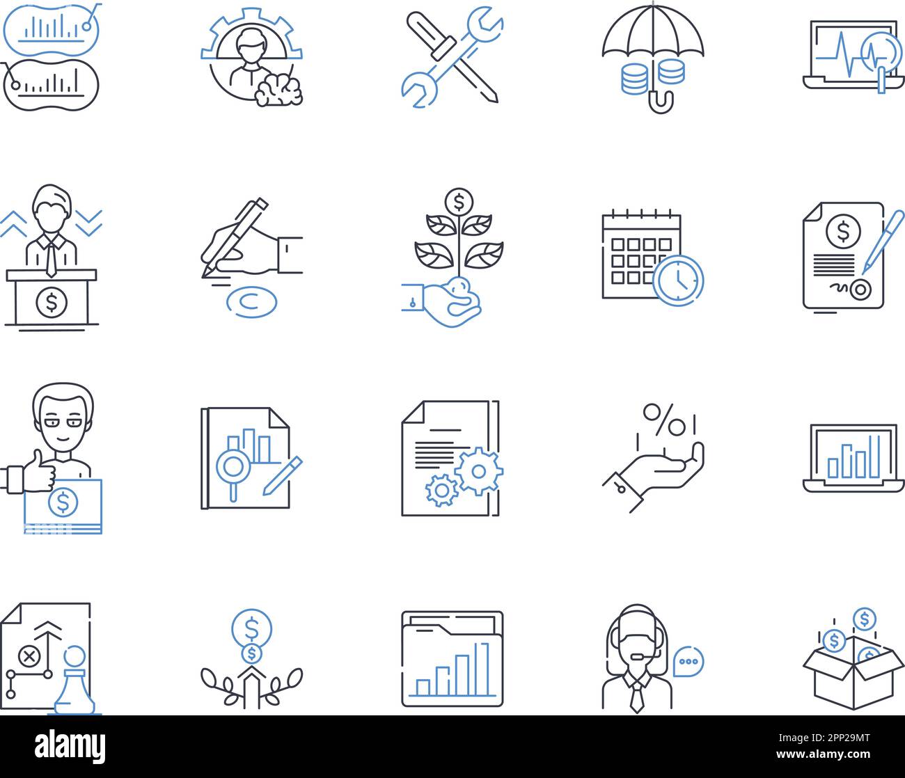 Civic engagement line icons collection. Election, Debate, Volunteer ...