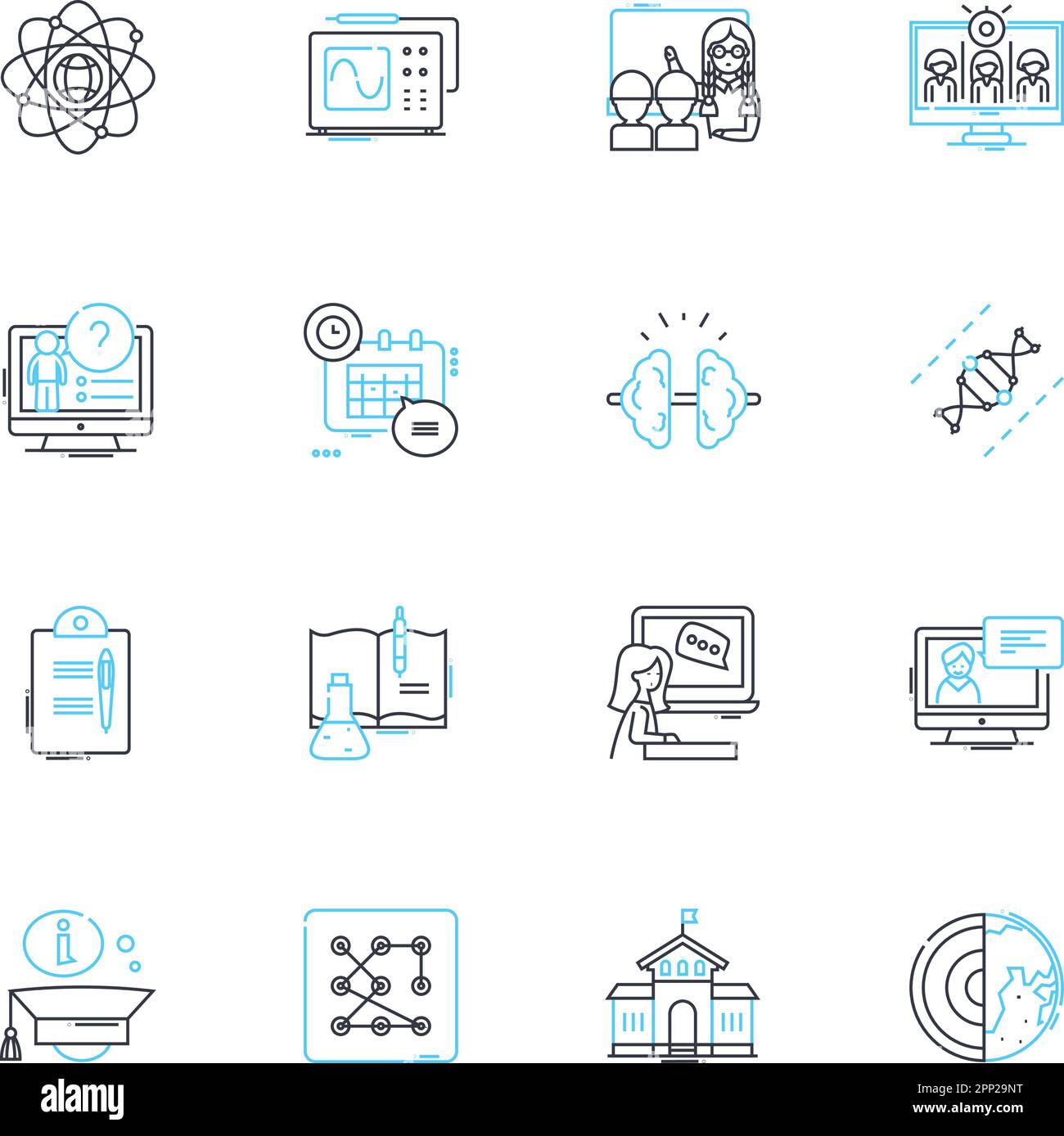 Mobile work linear icons set. Flexibility, Remote, Efficiency, Agility ...