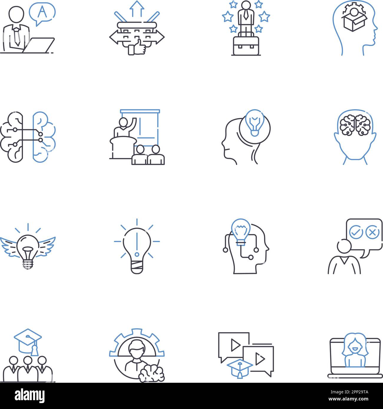 Habit formation line icons collection. Routine, Discipline, Behavior ...