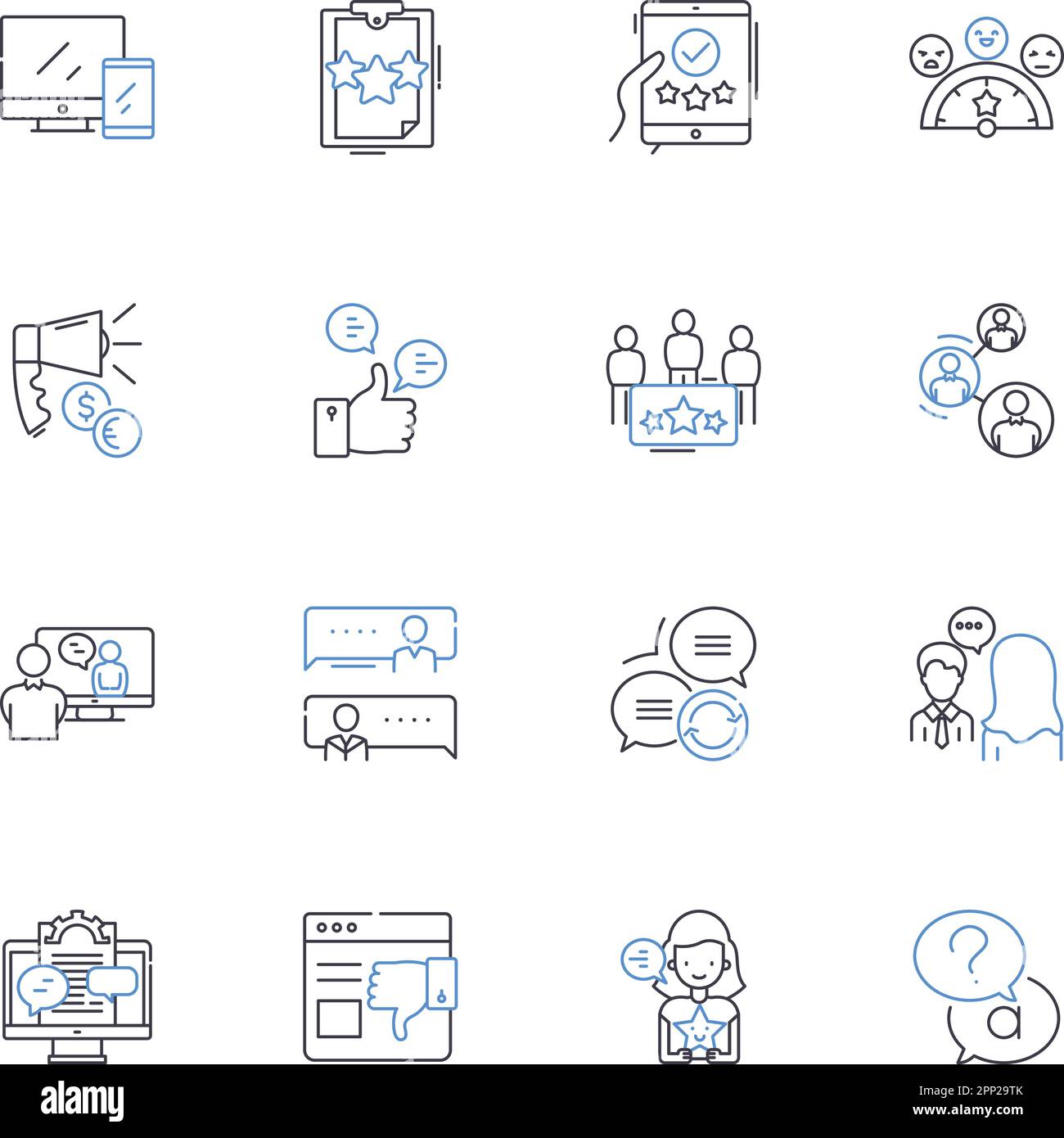 Examinations Line Icons Collection Tests Assessment Evaluation