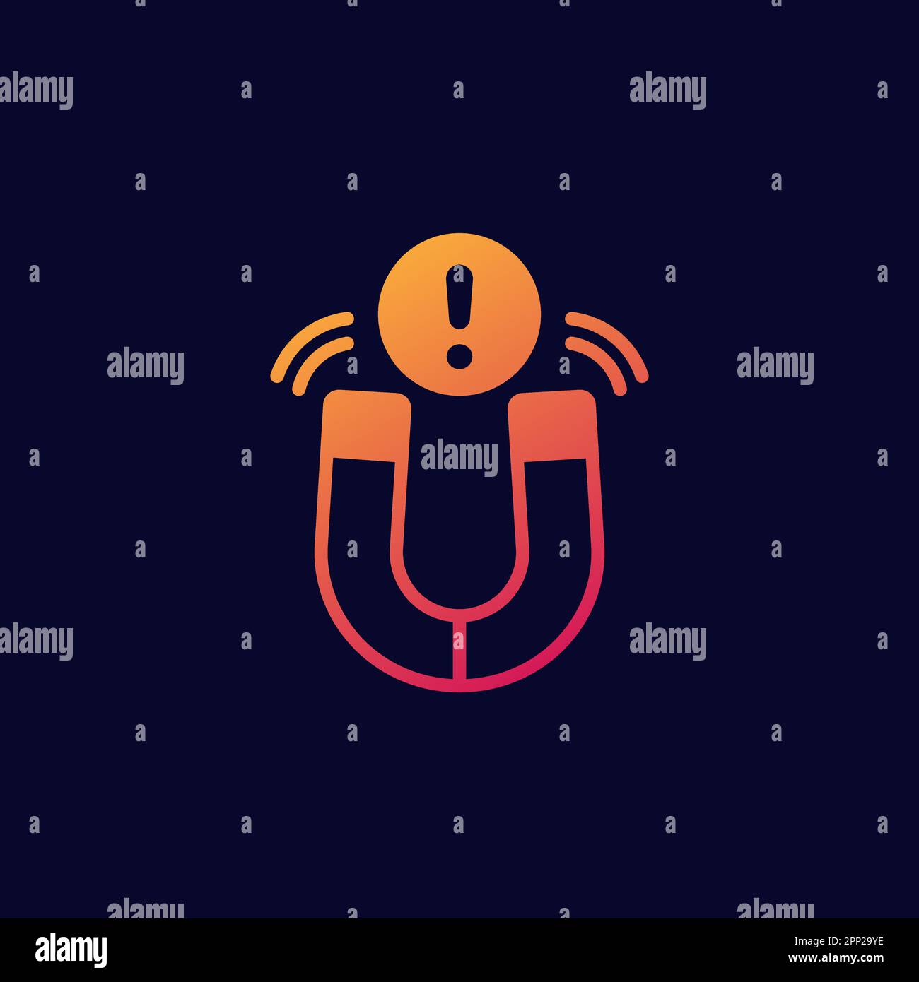 magnetic field warning icon with magnet, vector Stock Vector Image ... magnetic field warning icon with magnet, vector Stock Vector Image ...
