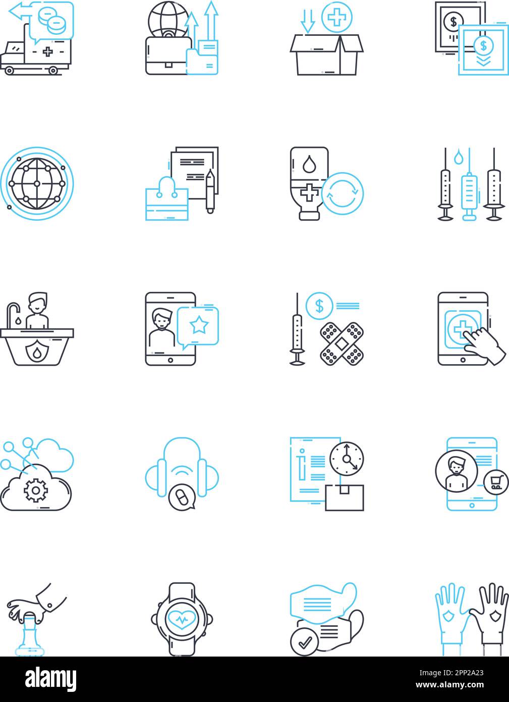Cyber Commerce Linear Icons Set E Commerce Digital Online Cybersecurity Transactions
