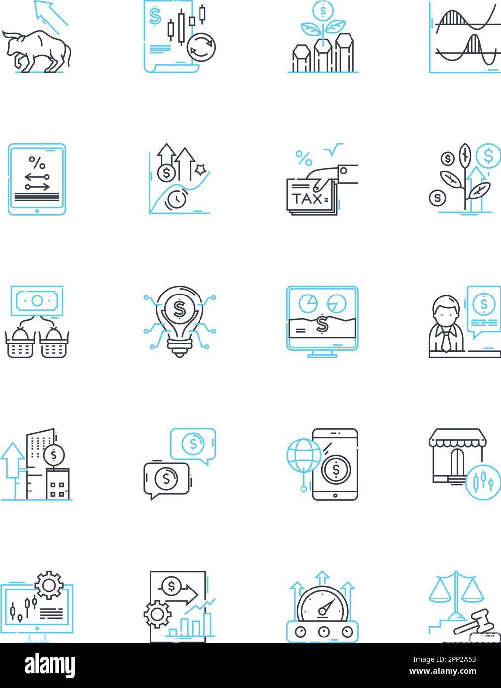Performance Metrics Linear Icons Set Efficiency Accuracy
