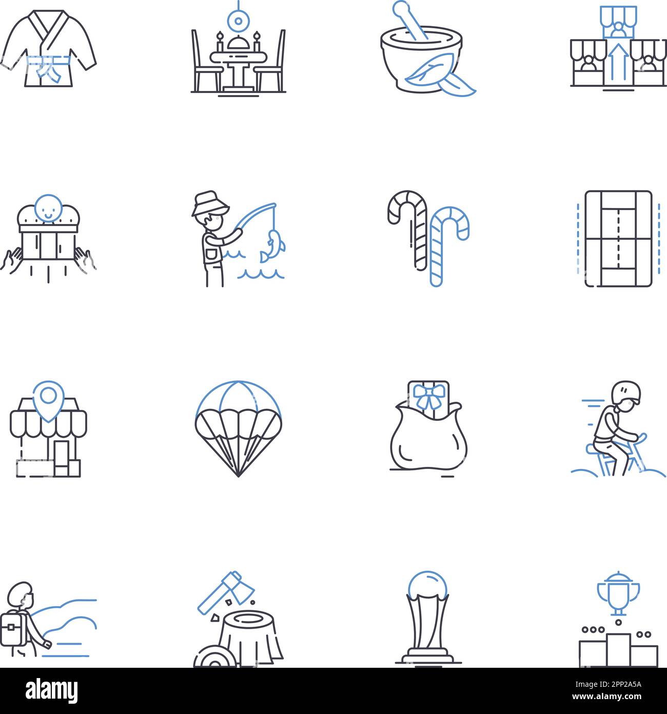 Exercise gym line icons collection. Cardio, Weights, Resistance ...