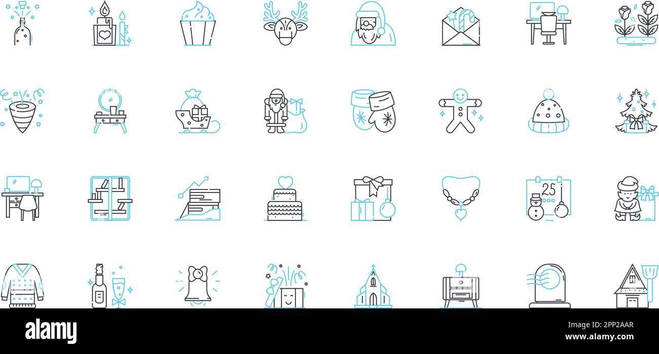 Interior styling service linear icons set. Aesthetics, Minimalism ...