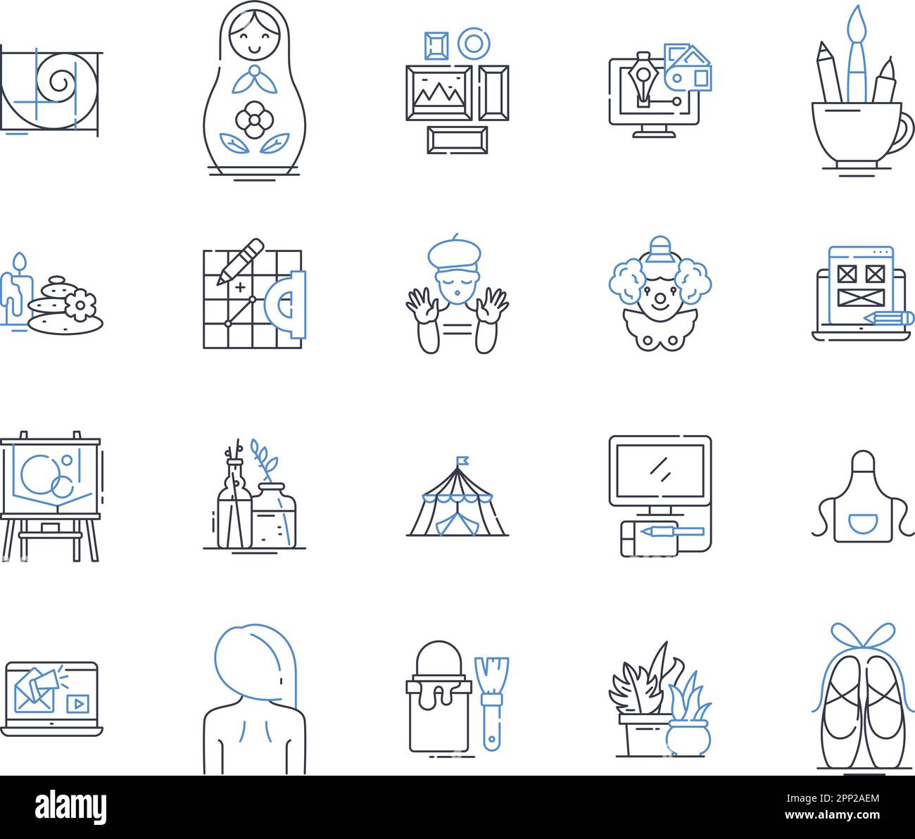 Determined venture line icons collection. Persistence, Tenacity ...