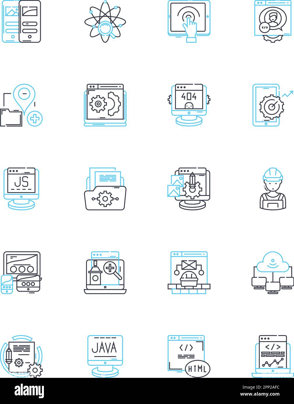 Crisis management linear icons set. Contingency, Mitigation ...