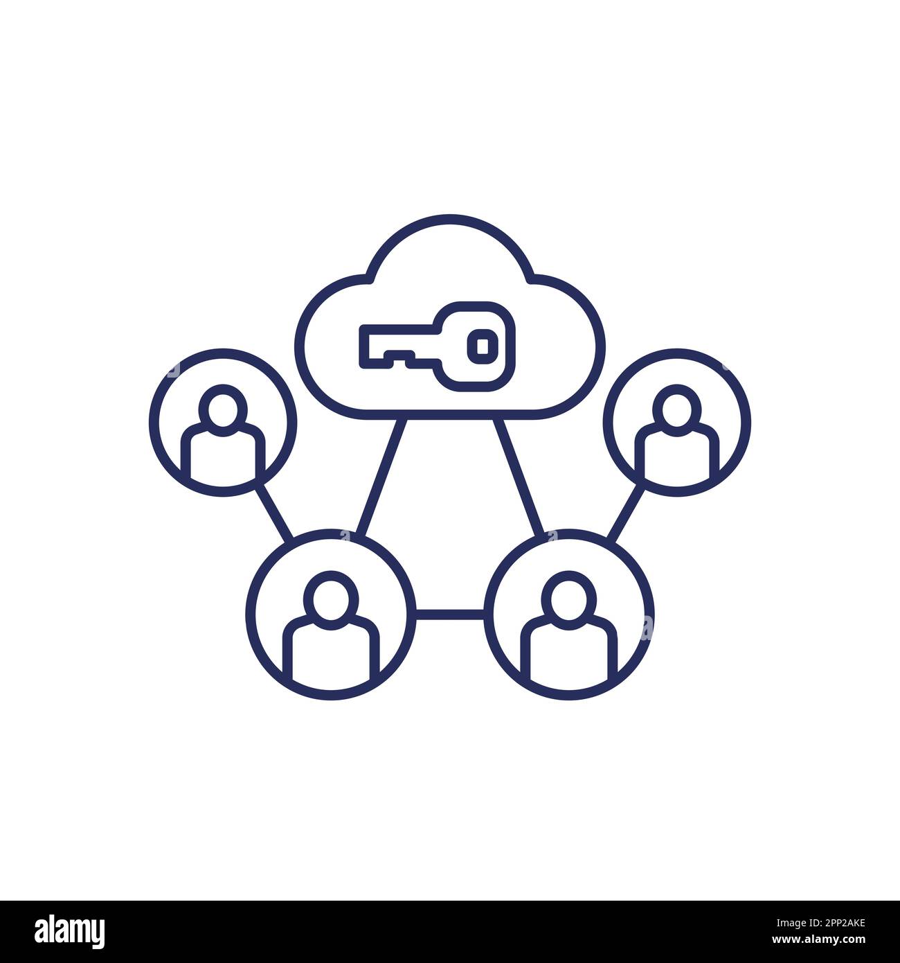 Encryption of personal data in a cloud line icon Stock Vector Image & Art - Alamy