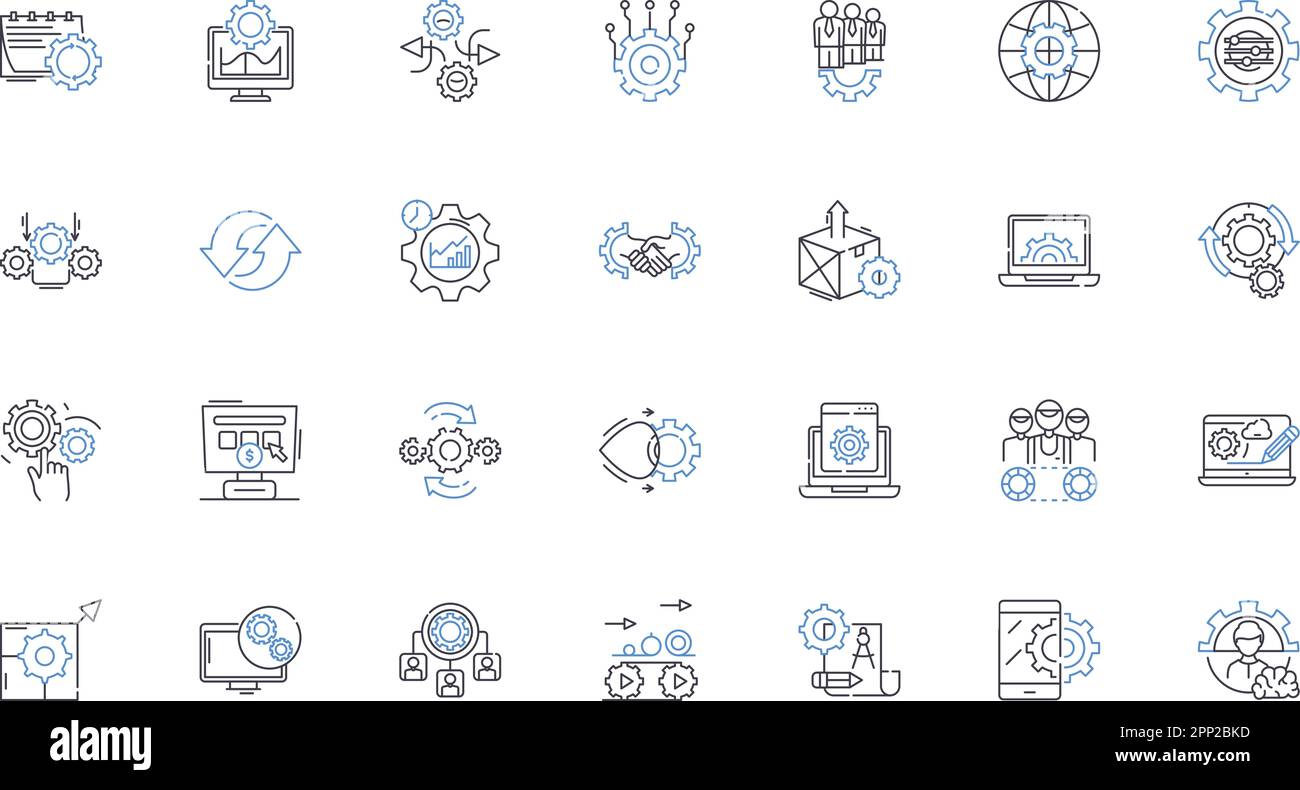 Ground rules line icons collection. Boundaries, Guidelines, Parameters ...