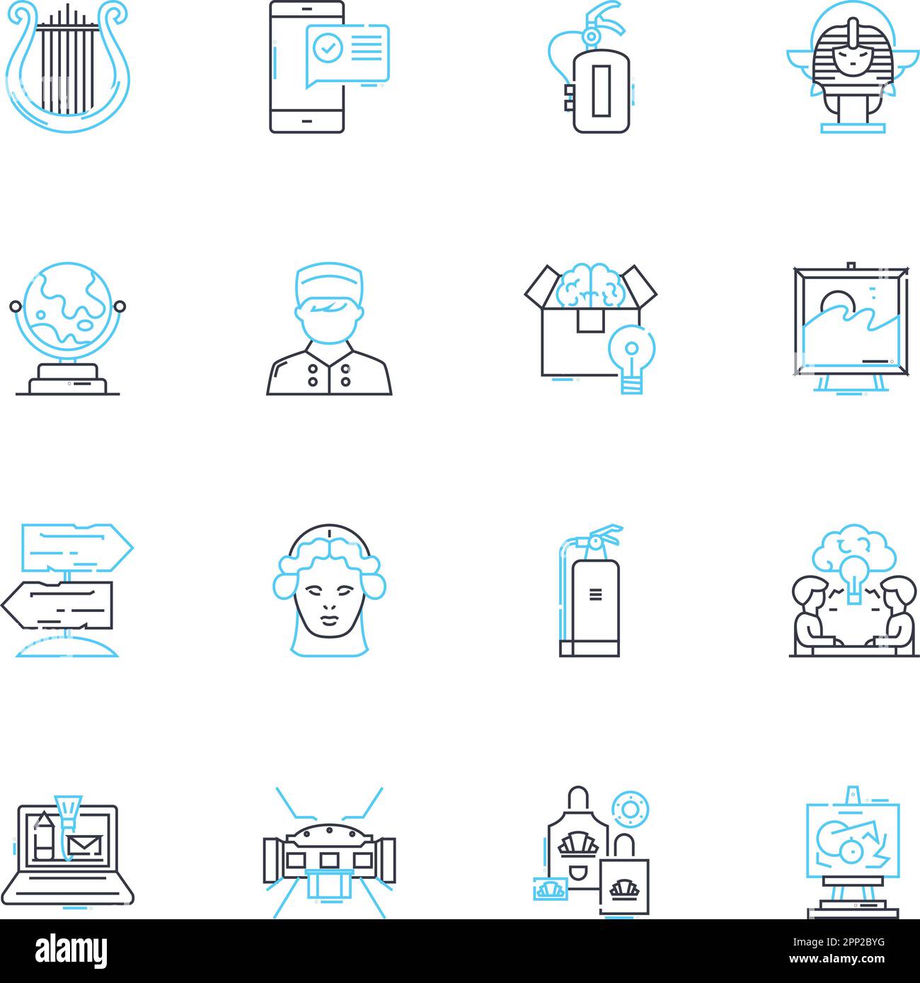 Archive linear icons set. Repository, Collection, Preservation, Storage ... Archive linear icons set. Repository, Collection, Preservation, Storage ...