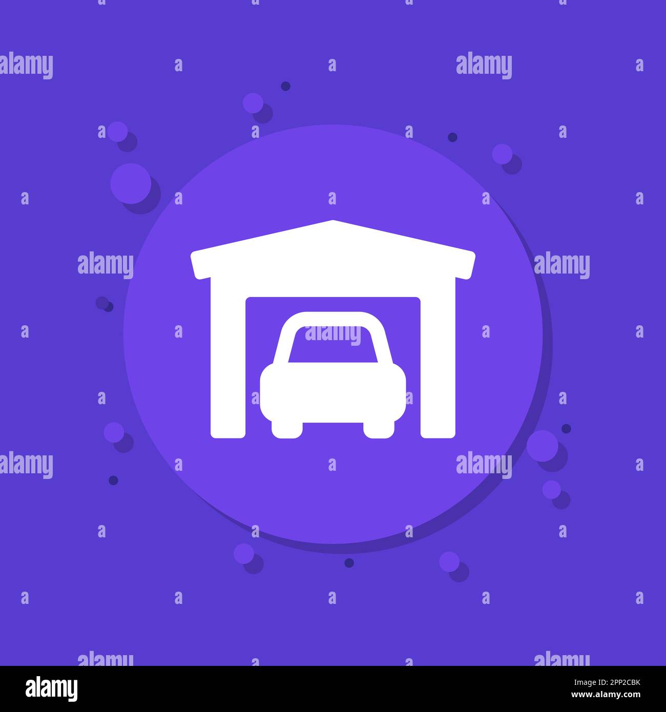 Garage icon with a car, vector pictogram Stock Vector Image & Art - Alamy