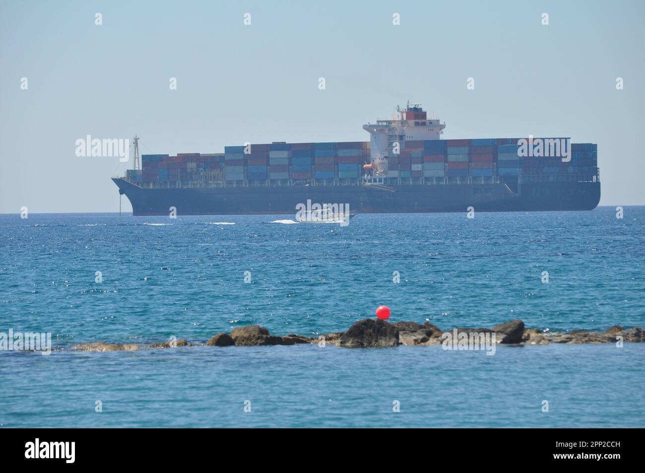 The business import-export commerce by container cargo ship ...