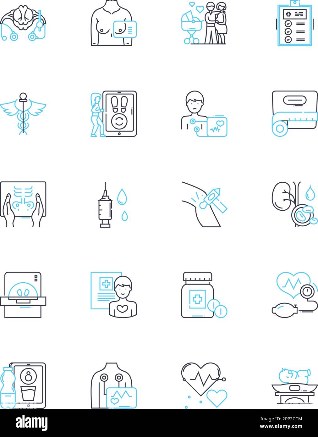 Vitality linear icons set. Energy, Vigor, Life, Stamina, Vital force ...