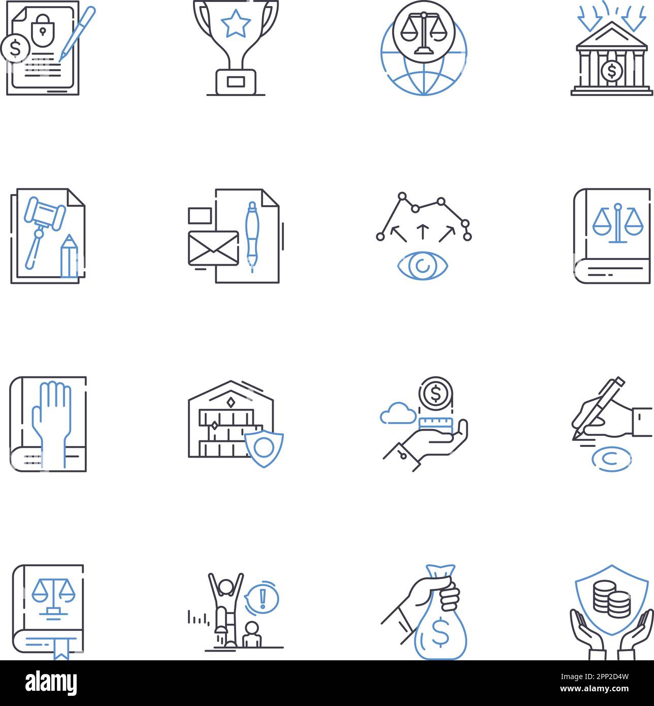 Commandment line icons collection. Obedience, Faith, Honor, Respect ...