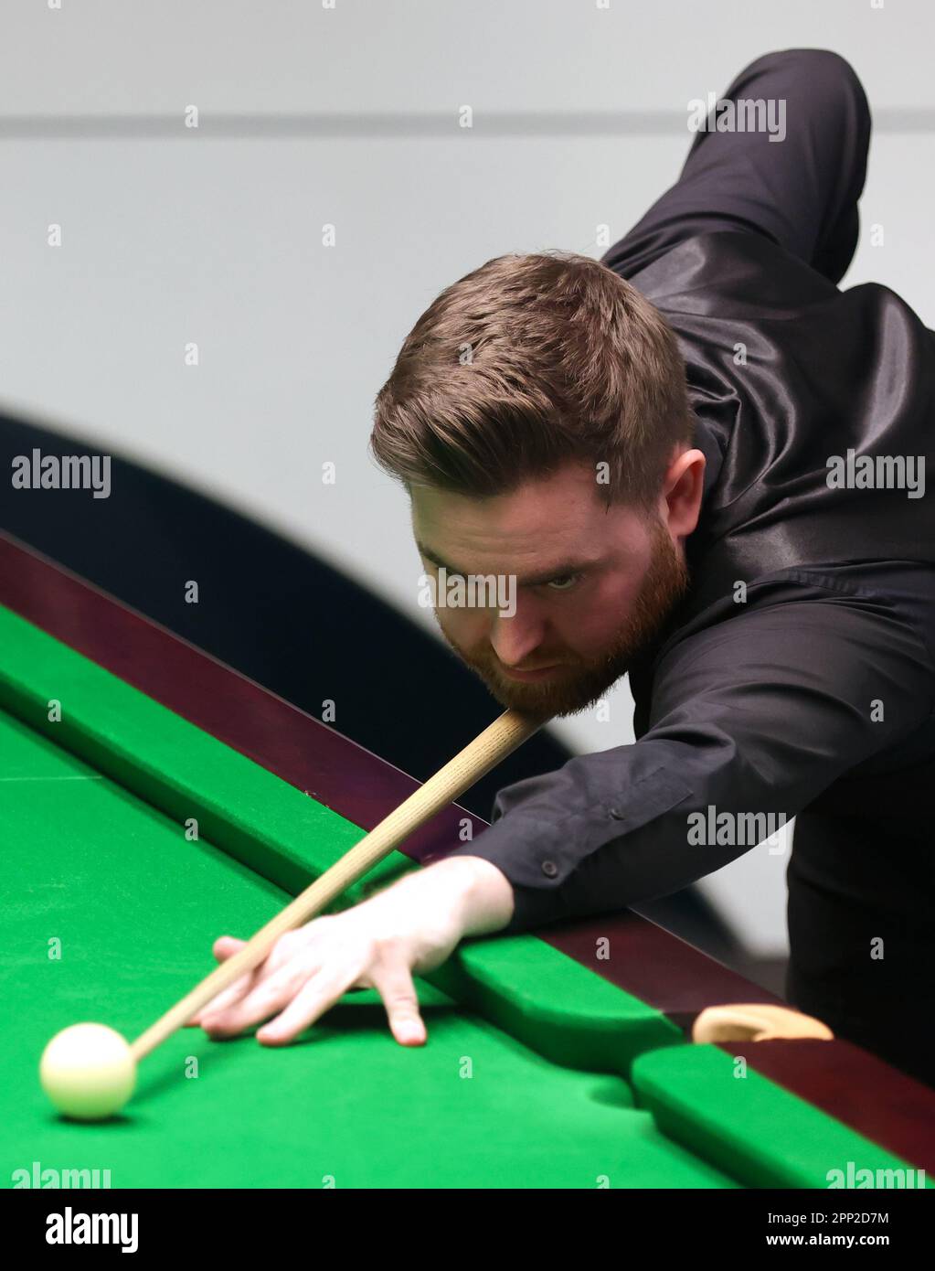 Jak Jones during day seven of the Cazoo World Snooker Championship at ...