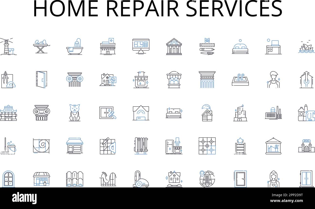 Home repair services line icons collection. Ethical, Sustainable ...