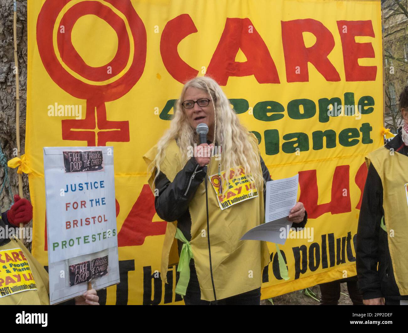 London, UK. 21 Apr 2023. A mother campaigns for justice for her ...