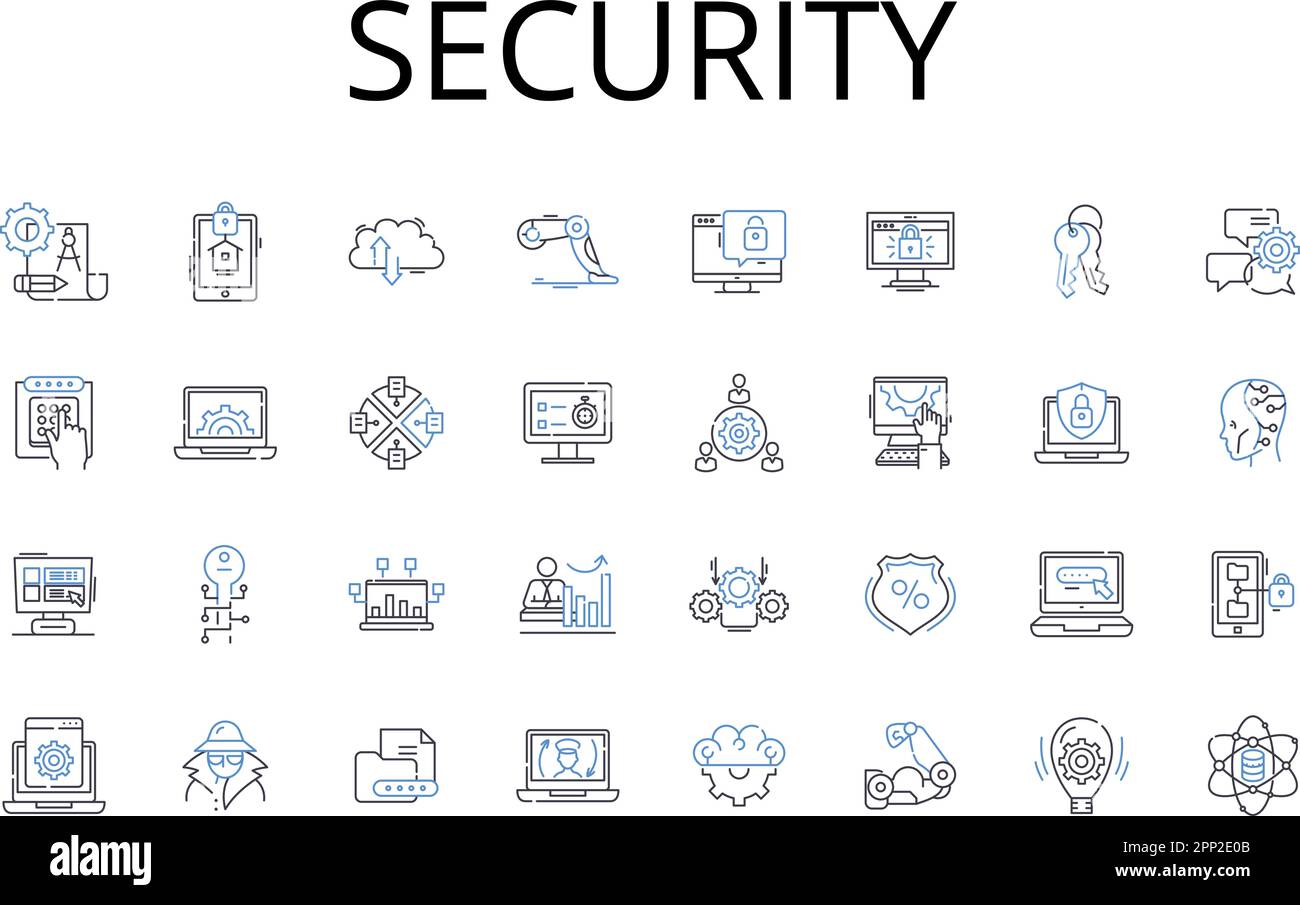 Security line icons collection. Protection, Safeguard, Safety, Defense ...