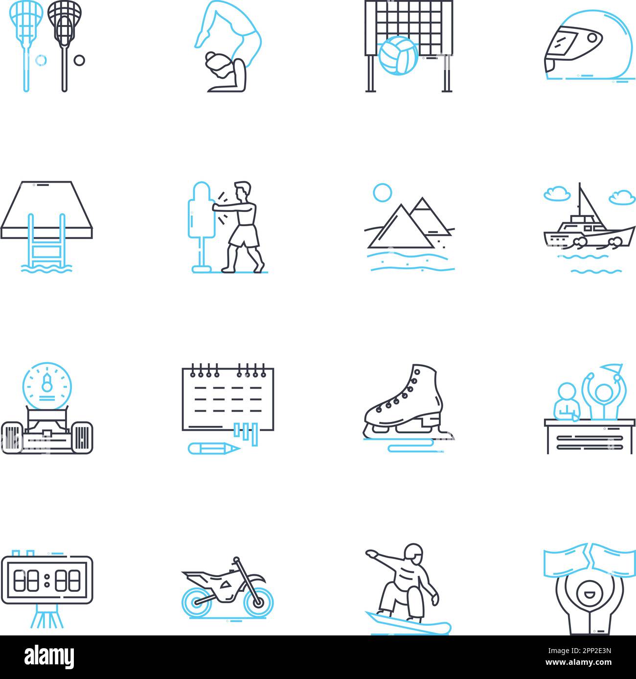 Turbo expeditions linear icons set. Speed, Adventure, Thrill ...