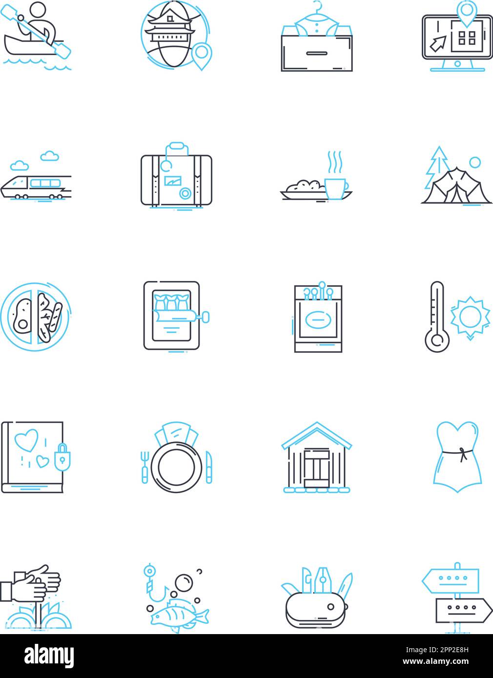 Mobile Applications Linear Icons Set Interface Efficiency Compatibility Integration