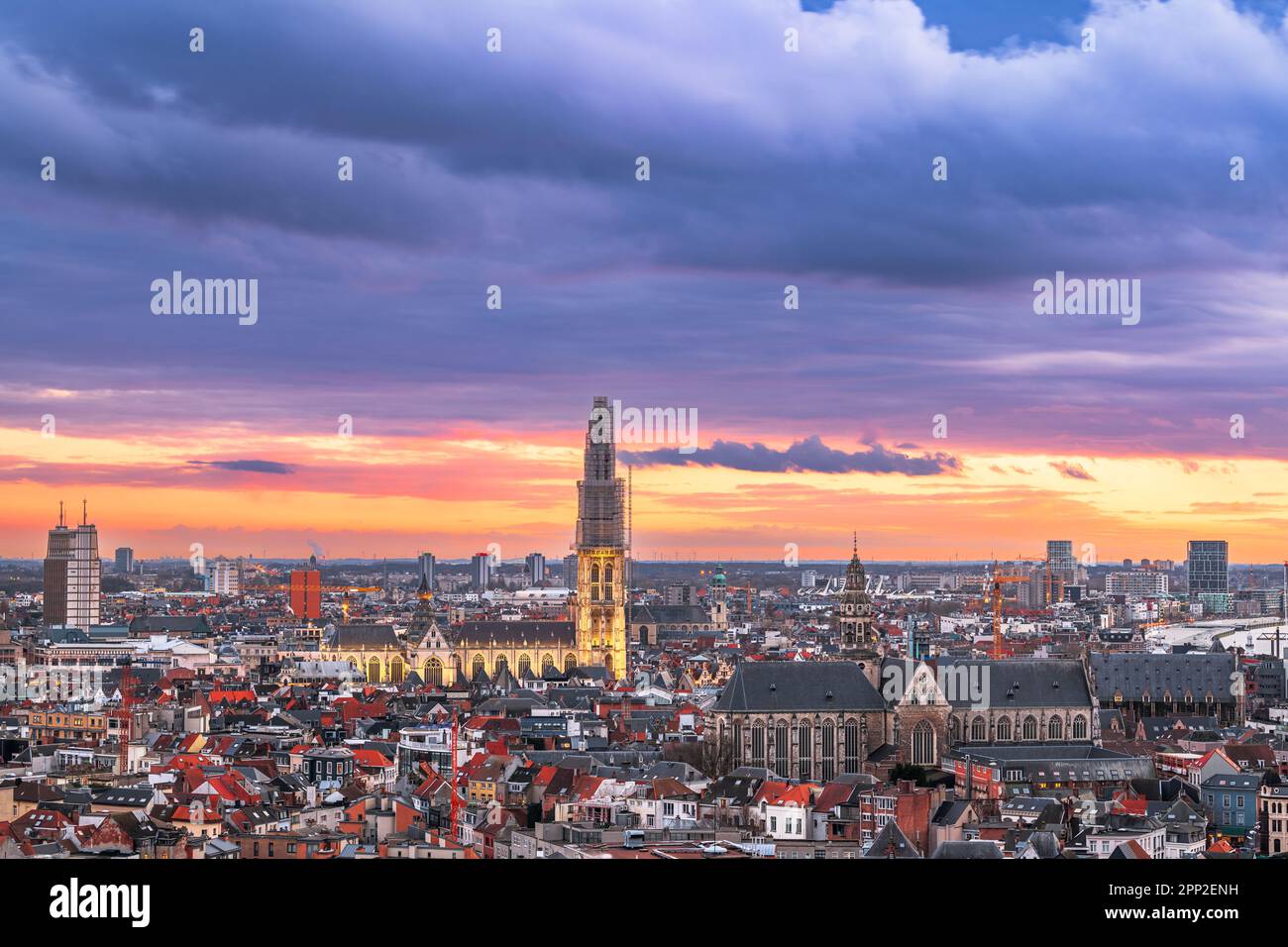 Antwerp belgium aerial view hi-res stock photography and images - Alamy