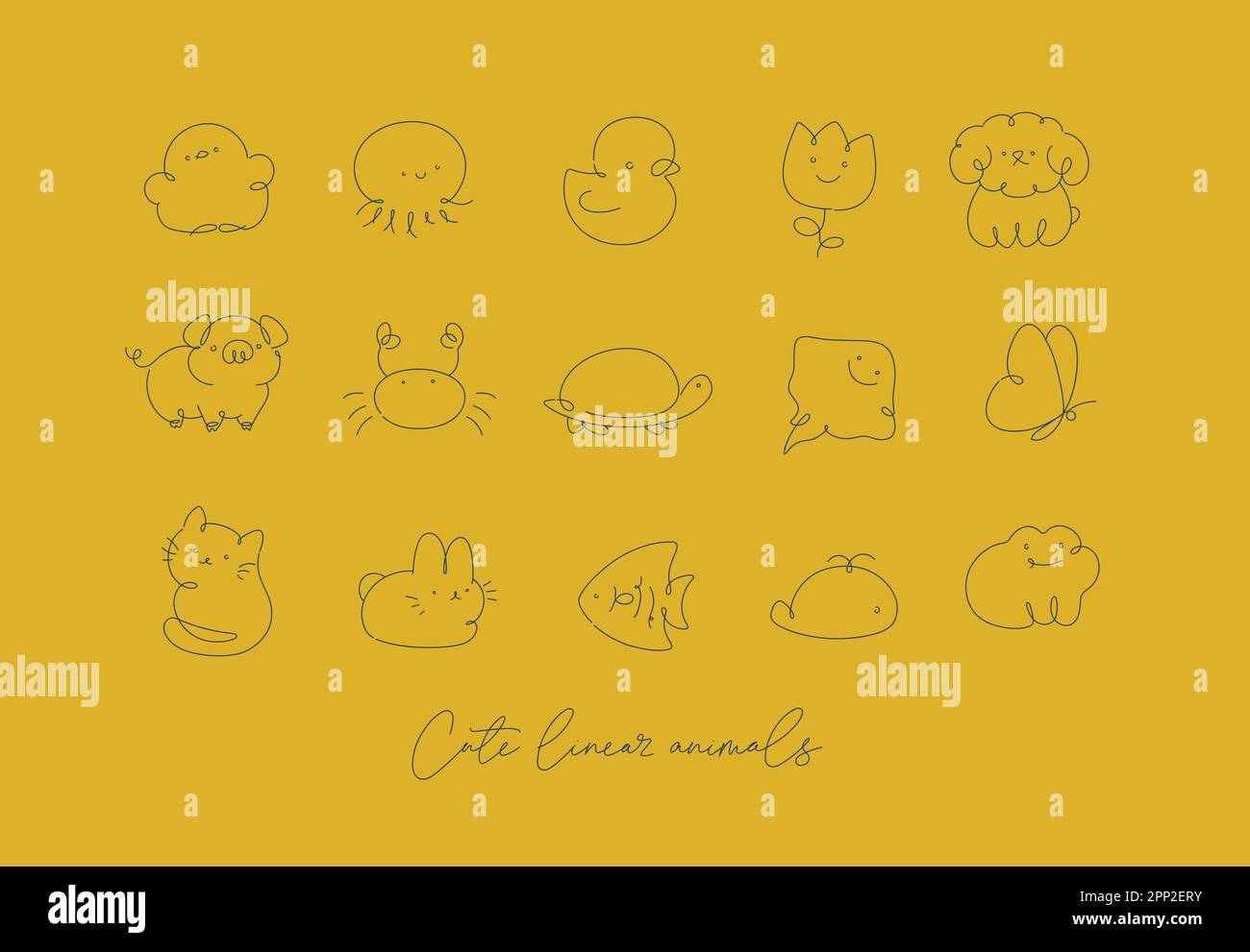 Cute animals drawing hi-res stock photography and images - Alamy