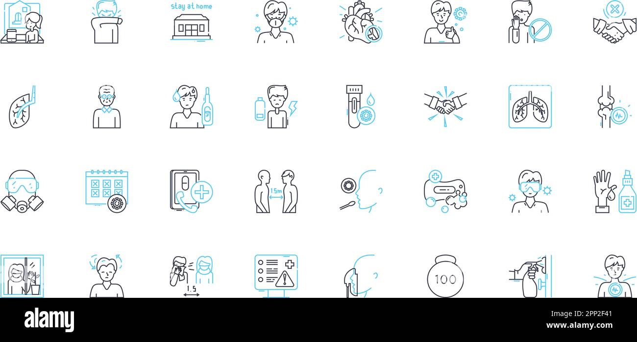 Virus protection linear icons set. Antivirus, Malware, Spyware ...