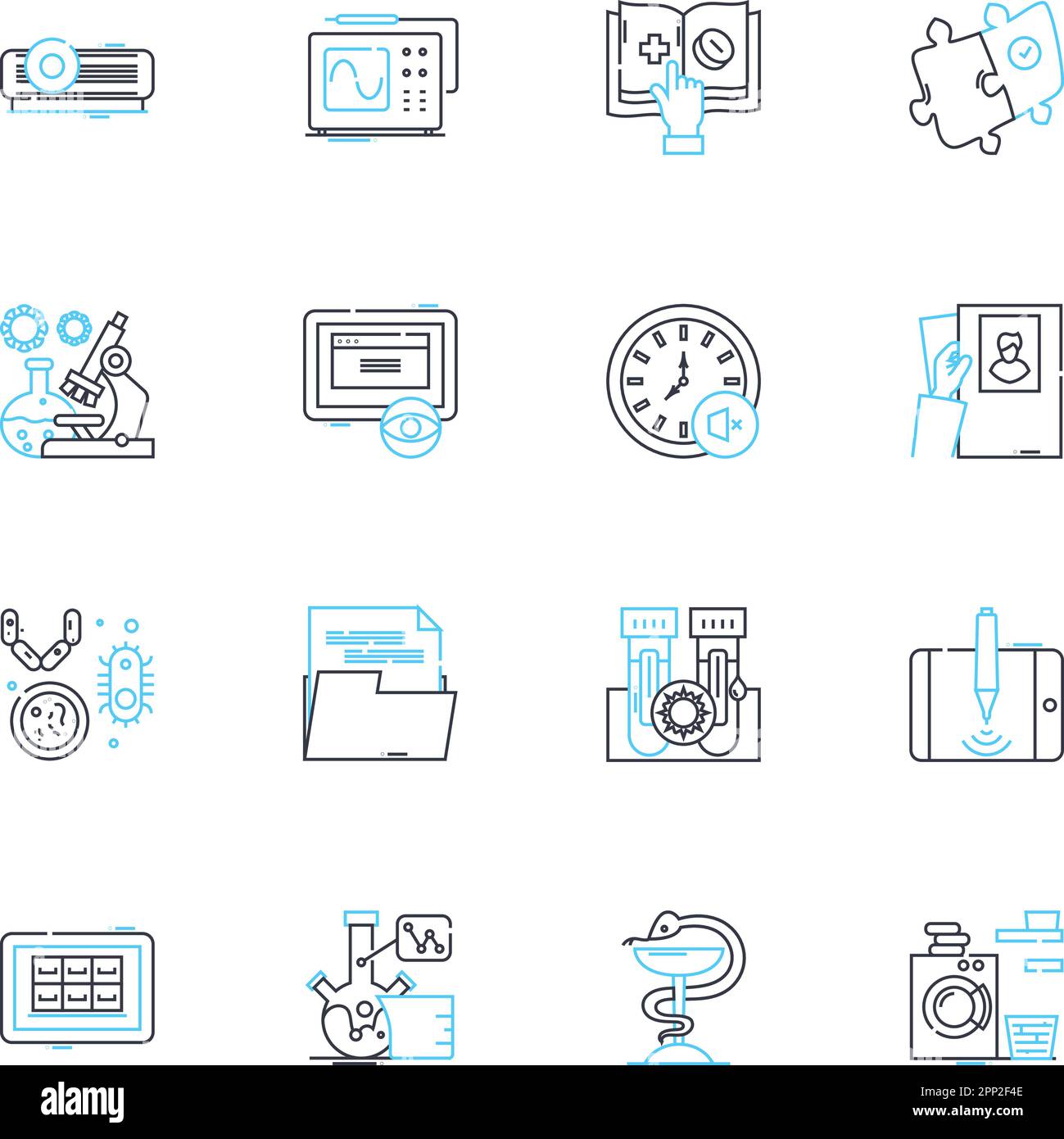 Physiology linear icons set. Homeostasis, Metabolism, Horms ...