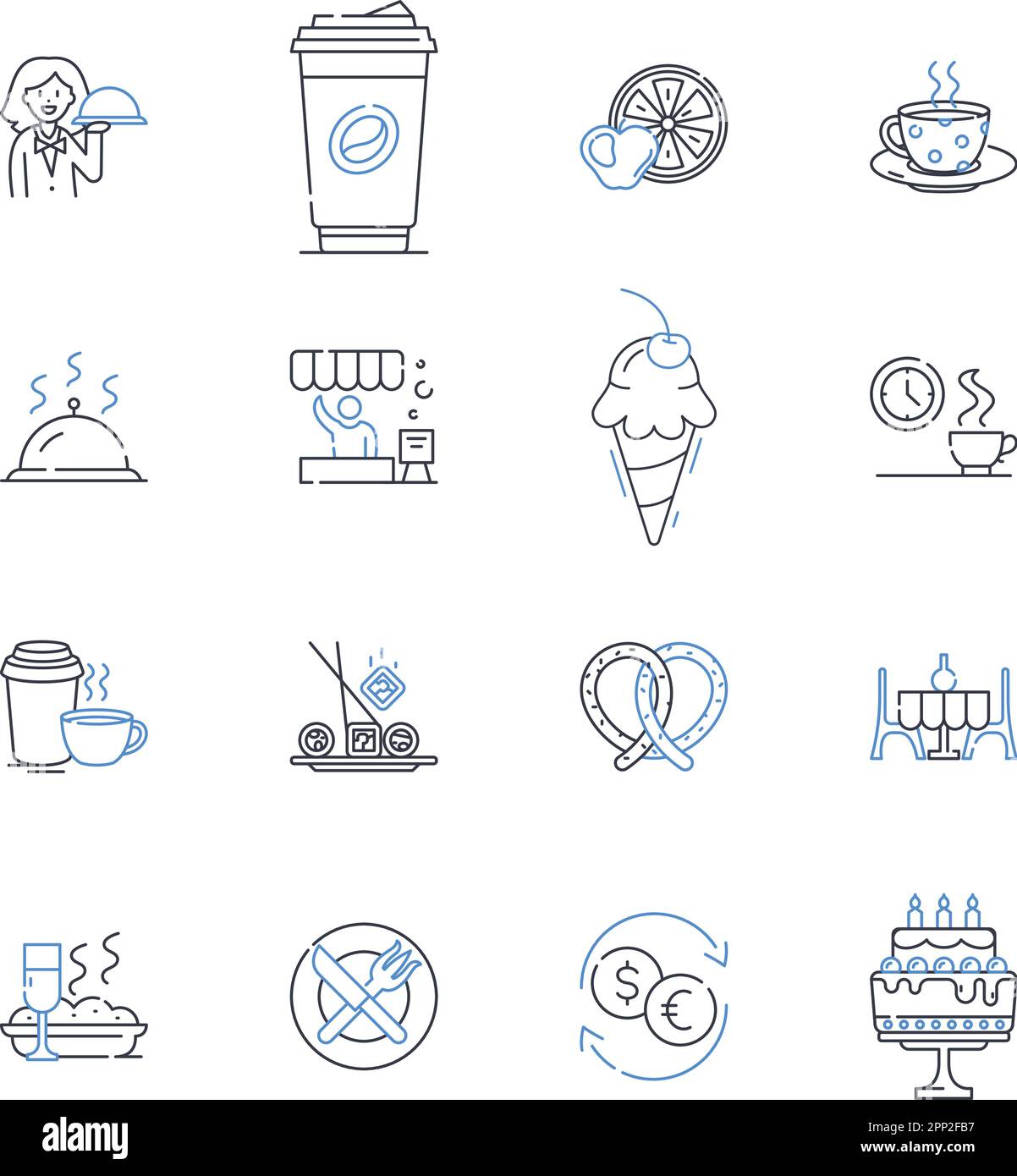 Brunch House line icons collection. Brunch, Cafe, Breakfast, Lunch ...
