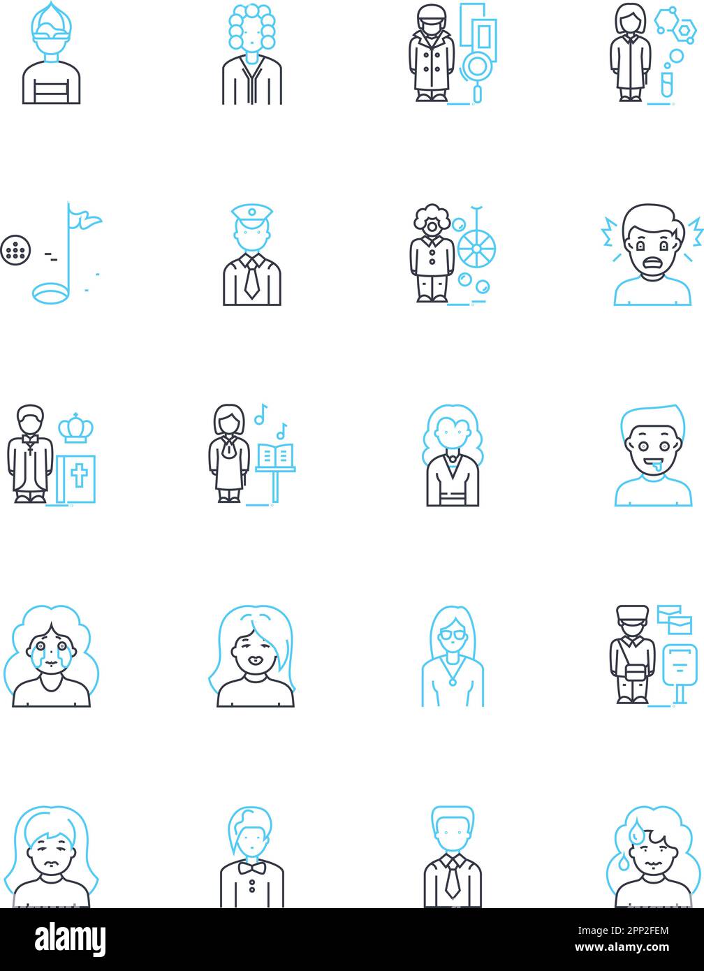 Individual persona linear icons set. Self, Identity, Ego, Personality ... Individual persona linear icons set. Self, Identity, Ego, Personality ...