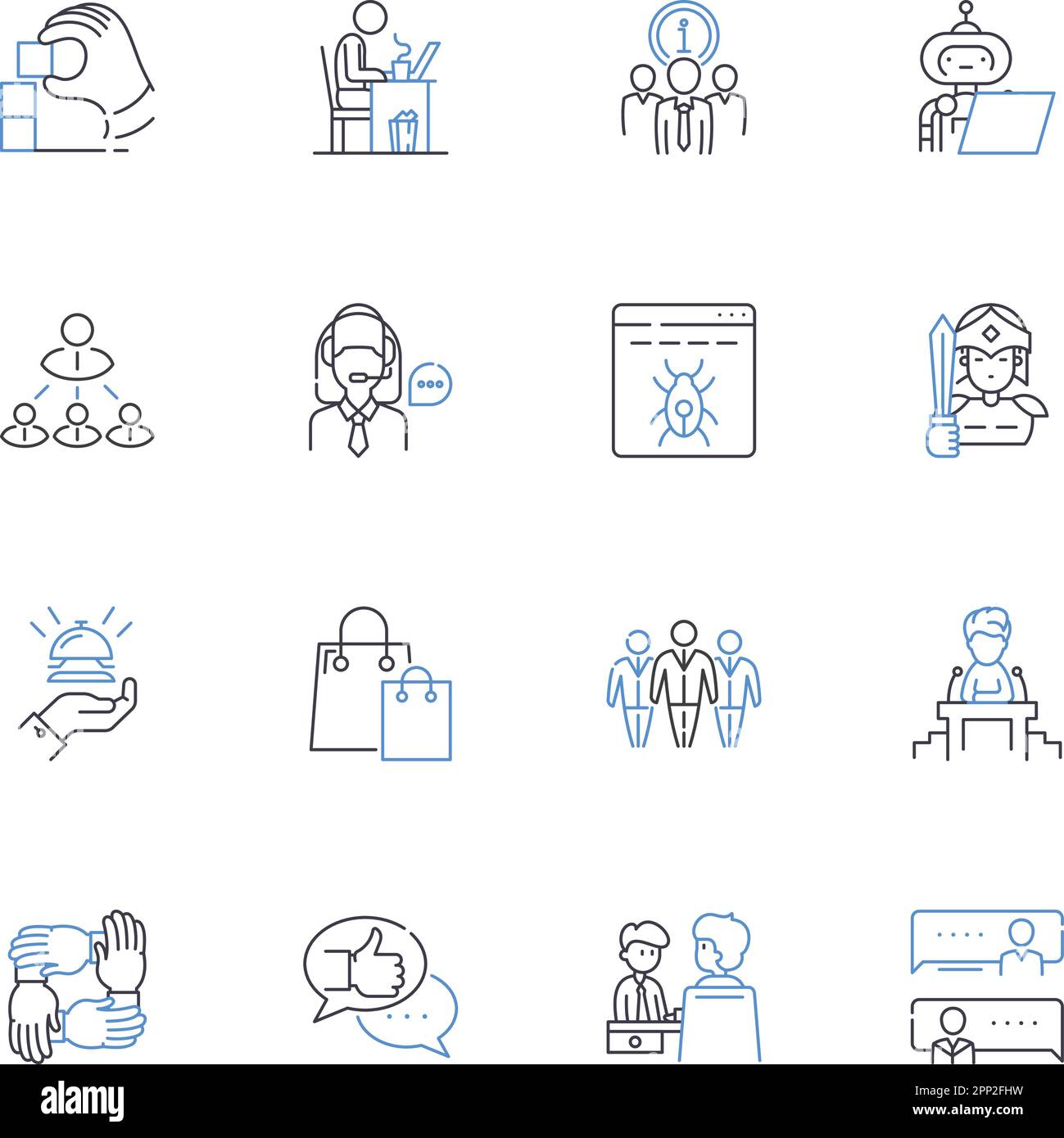 Career ascension line icons collection. Promotion, Growth, Development ...