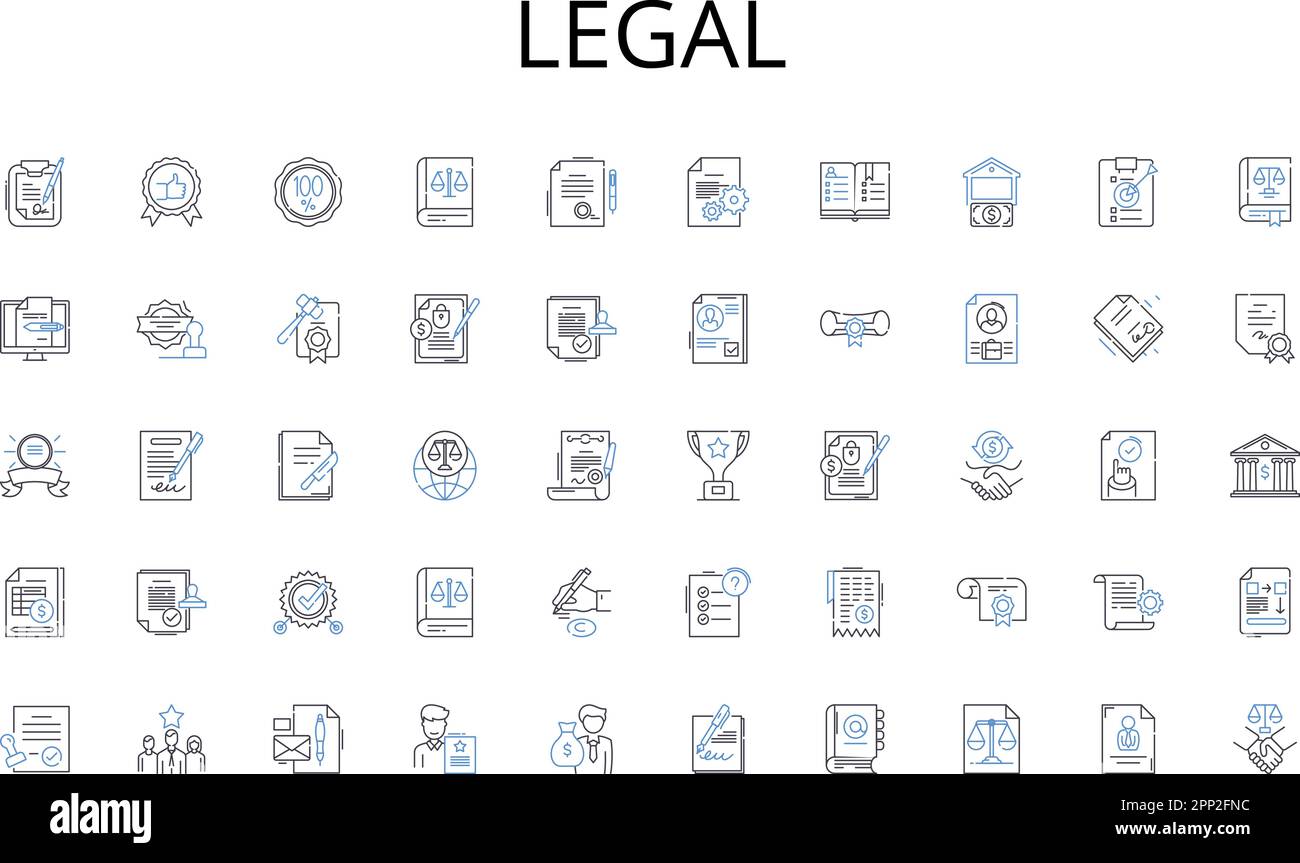 Legal line icons collection. Agile, Adaptable, Collaborative, Creative ...