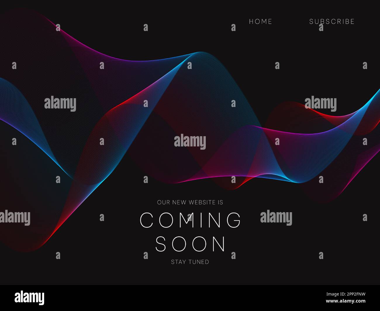 Website landing page with abstract flowing lines design Stock Vector ...