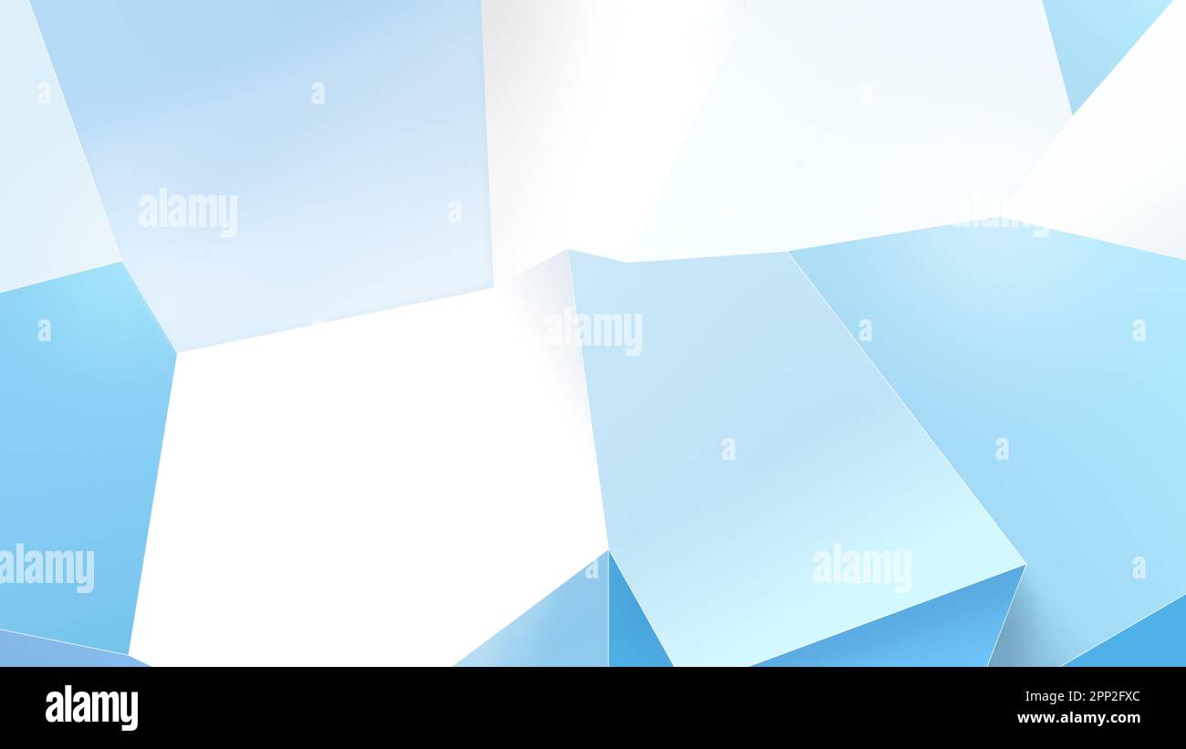 White, light blue & blue abstract geometric background with 3d effect ... White, light blue & blue abstract geometric background with 3d effect ...